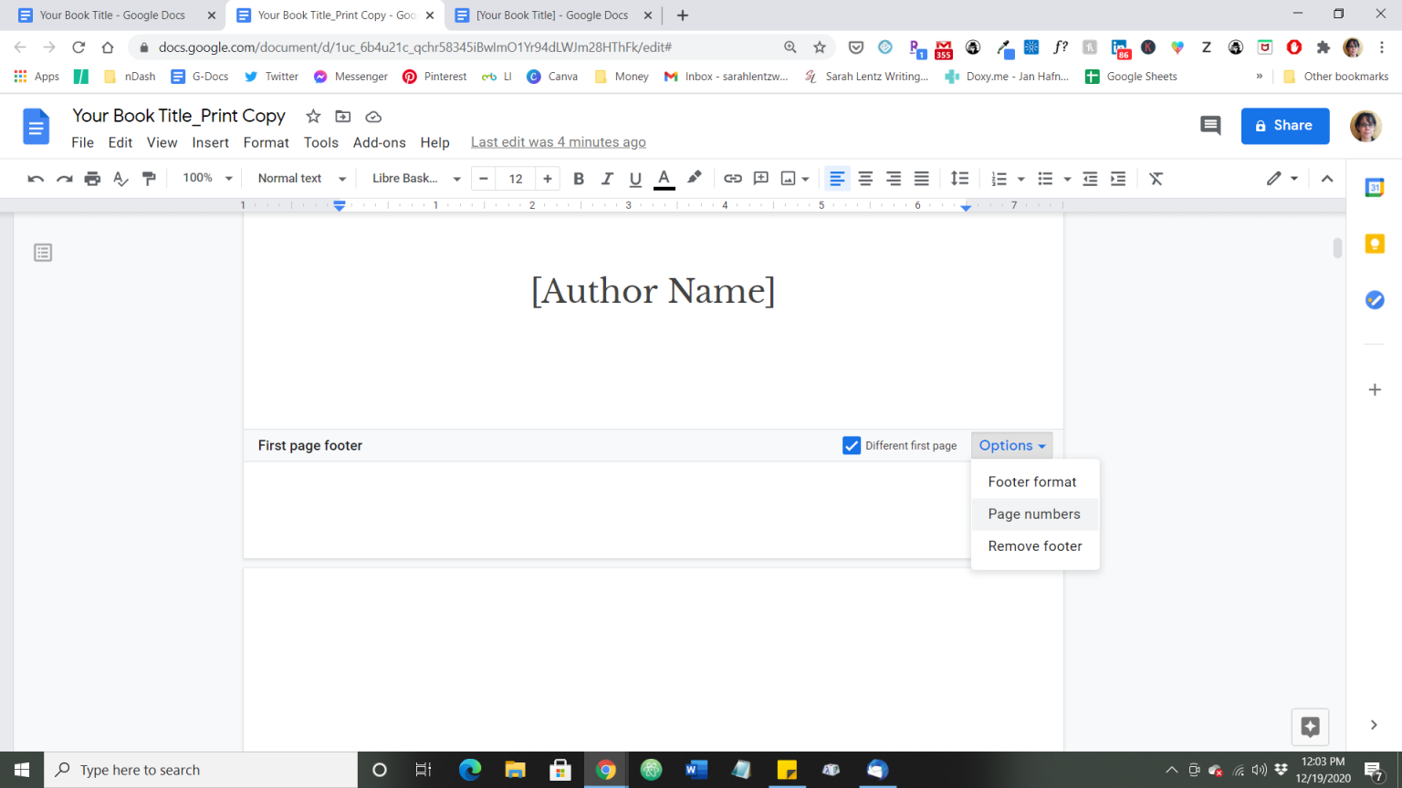 How To Write A Book In Google Docs